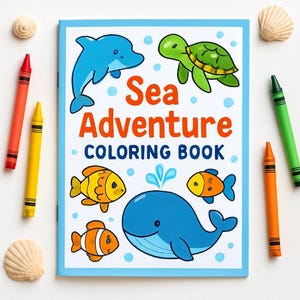 Sea Adventure Coloring Book for Kids | Printable Ocean Animals Activity ...