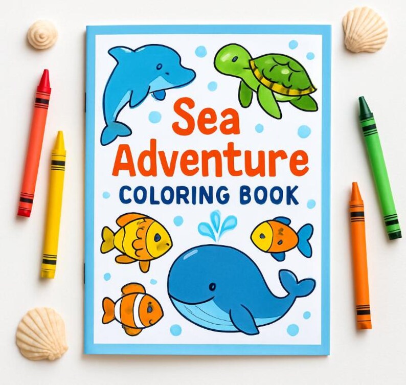 Sea Adventure Coloring Book for Kids | Printable Ocean Animals Activity ...