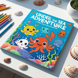 Sea Adventure Coloring Book for Kids | Printable Ocean Animals Activity ...