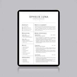 Editable Resume Template | Modern CV Design for Google Docs, Canva and ...