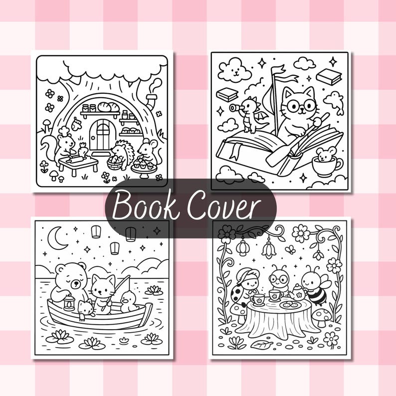 Mystical Buddies Coloring Book: 30 Cozy Pages PDF + PNG (digital ...