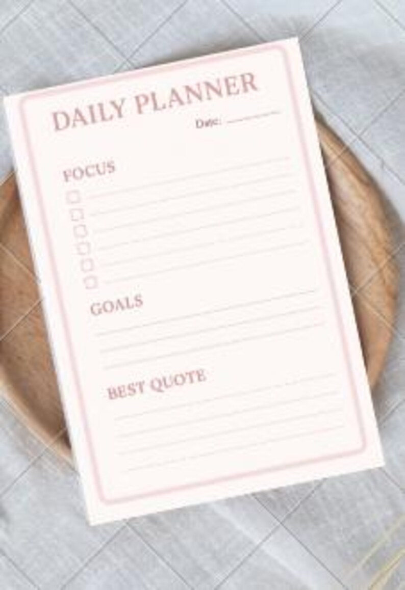 Printable Daily Planner | Organize Your Day With Ease - Etsy