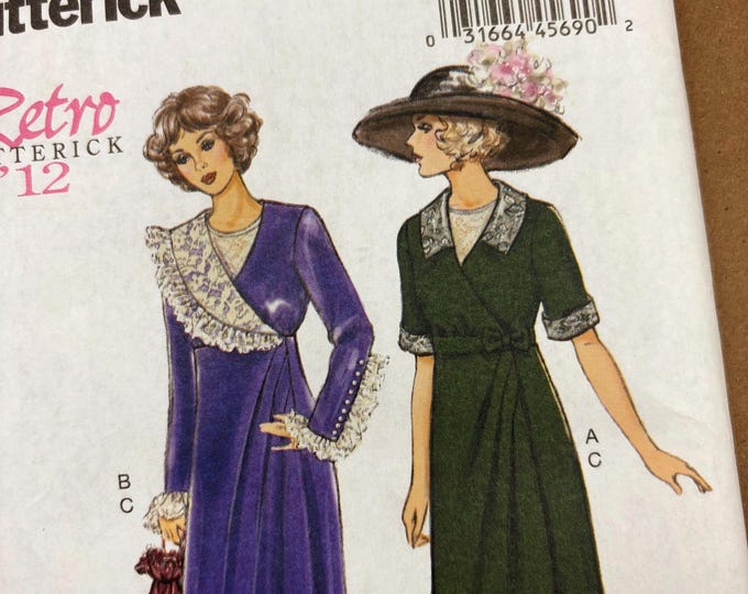 Titanic Era Dress Sewing Pattern, Edwardian Dresses, Butterick Sewing ...