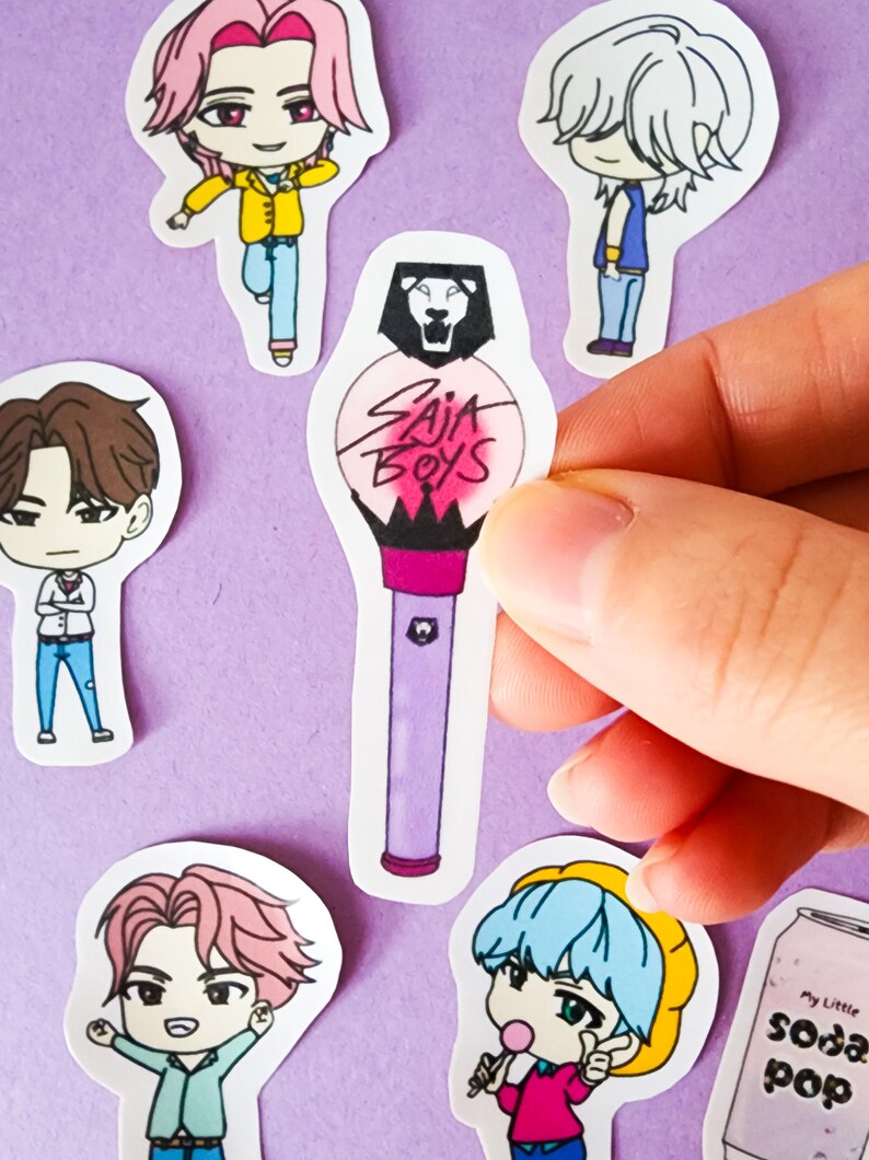Kawaii Sticker Set Inspired by Saja Boys – Jin, Romantic, Abby, Baby ...