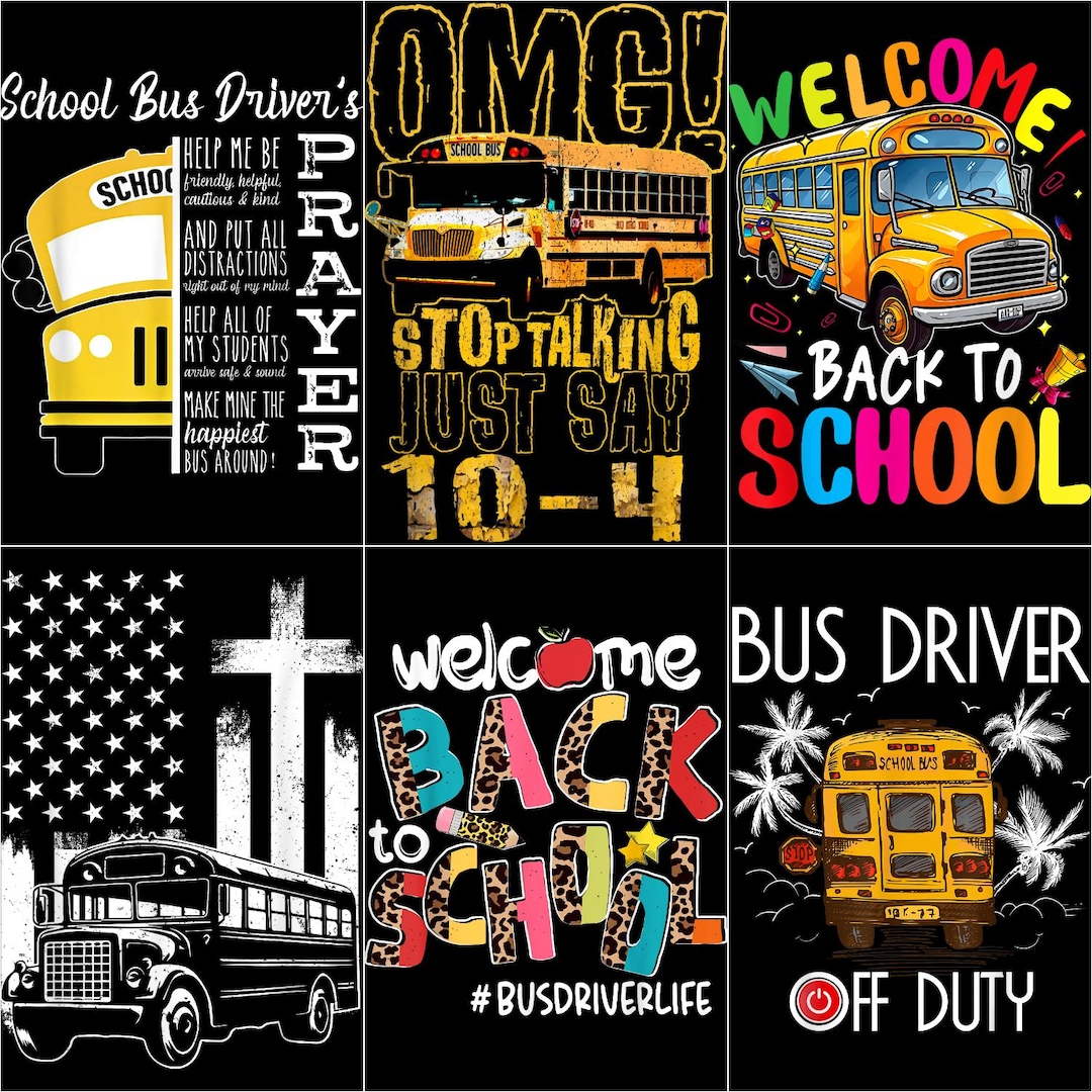 School Bus Driver Prayer PNG Bundle – Fun and Engaging Designs for ...
