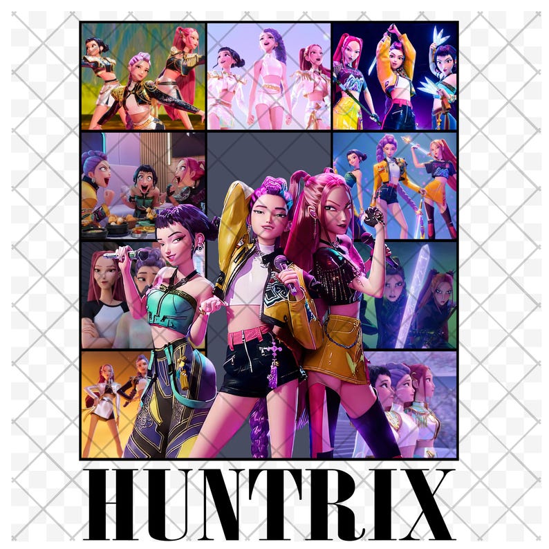 HUNTRIX Digital Download | Anime Inspired PNG Art Gamer & K-pop Fan ...