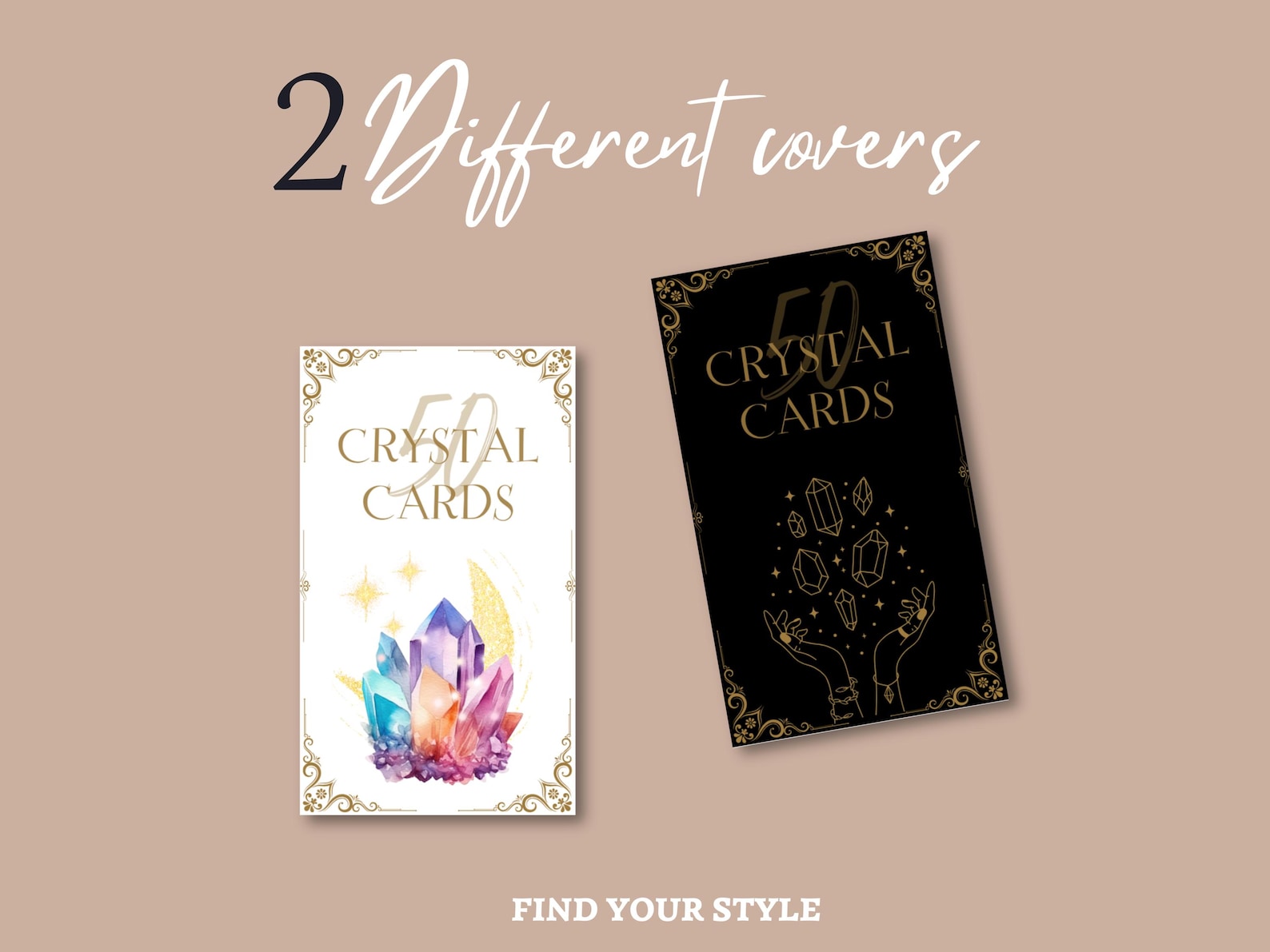 Editable and Printable Crystal Meaning Cards, Crystal Oracle Card Decks ...
