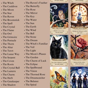 Printable Witch Oracle Card Deck Digital With Oracle Guidebook • Wiccan ...