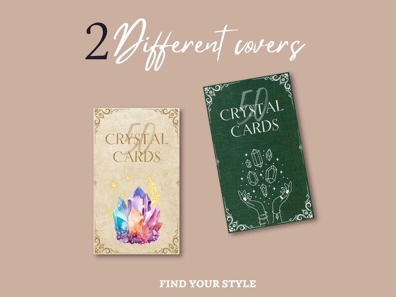 Editable and Printable Crystal Meaning Cards • Old Paper Crystal Oracle ...