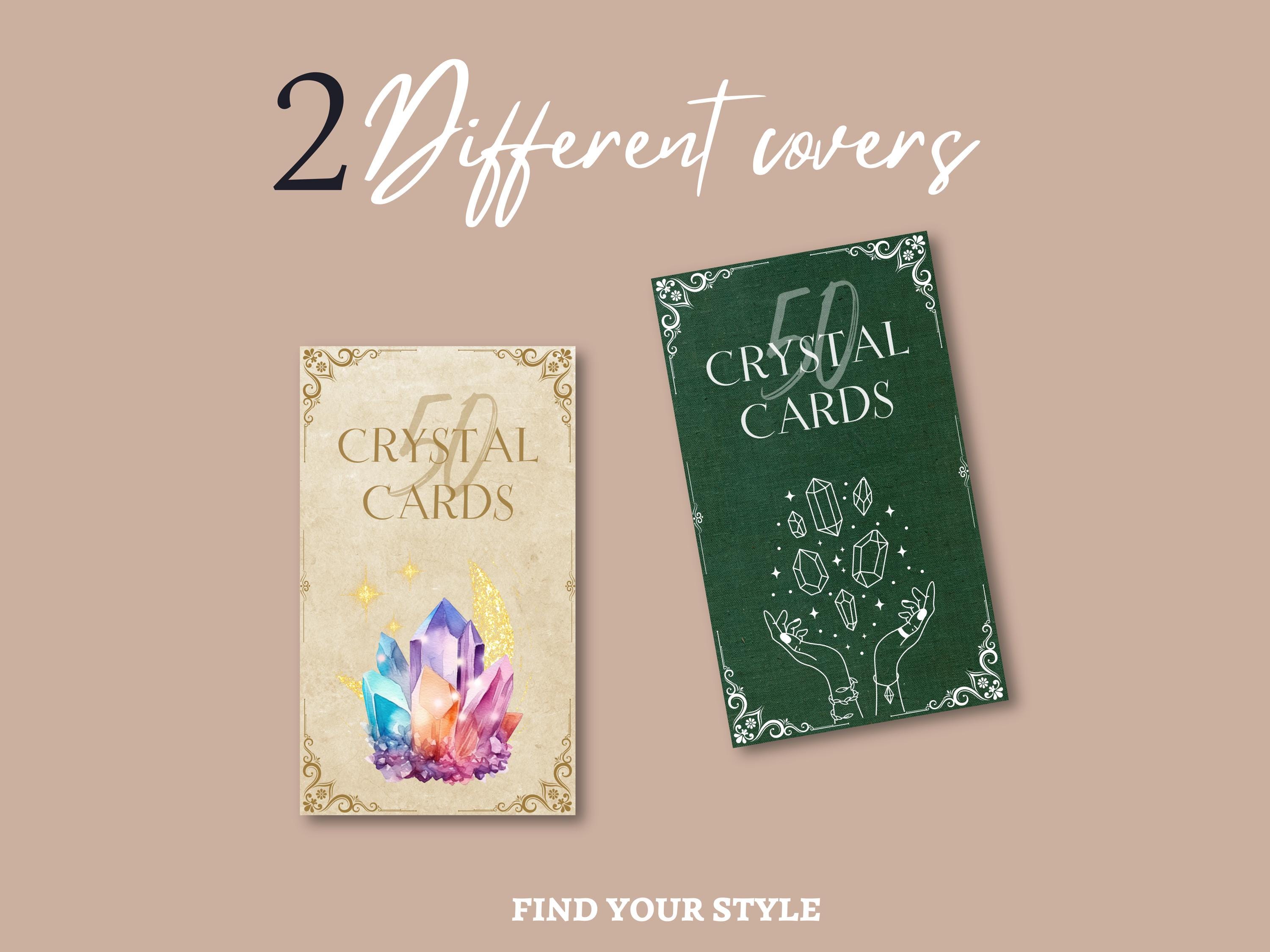 Editable and Printable Crystal Meaning Cards • Old Paper Crystal Oracle ...