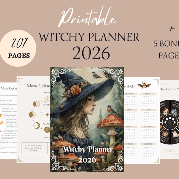Witch Planner - Etsy