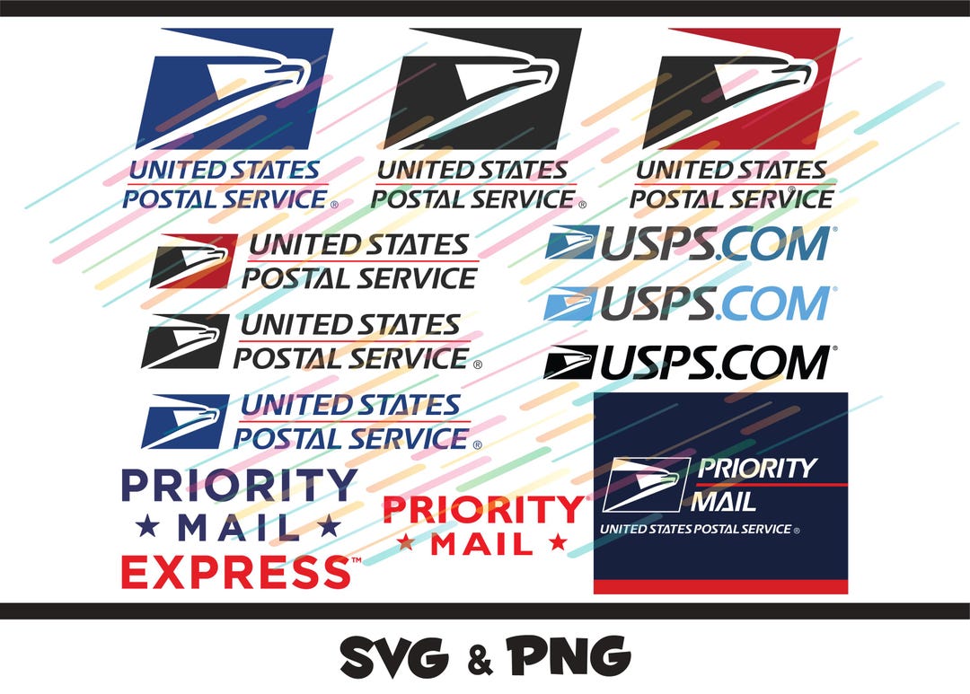 Postal Service - SVG and PNG Files - Mirrored Images Included - Etsy