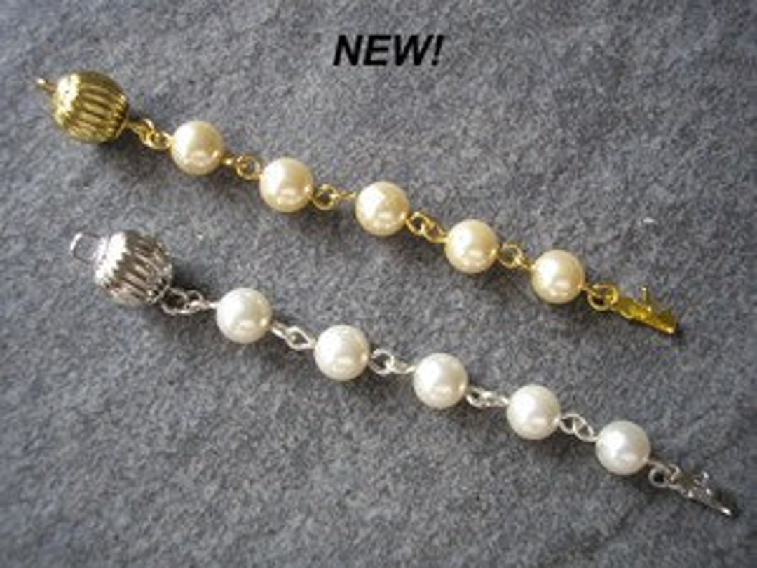 Pearl Necklace Extender With BALL Clasp Pearl Extender - Etsy