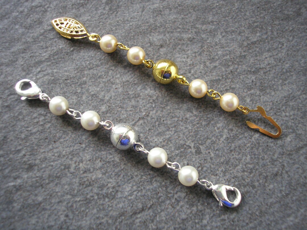 DISABILITY FRIENDLY Jewelry Pearl Necklace Extender MAGNETIC - Etsy