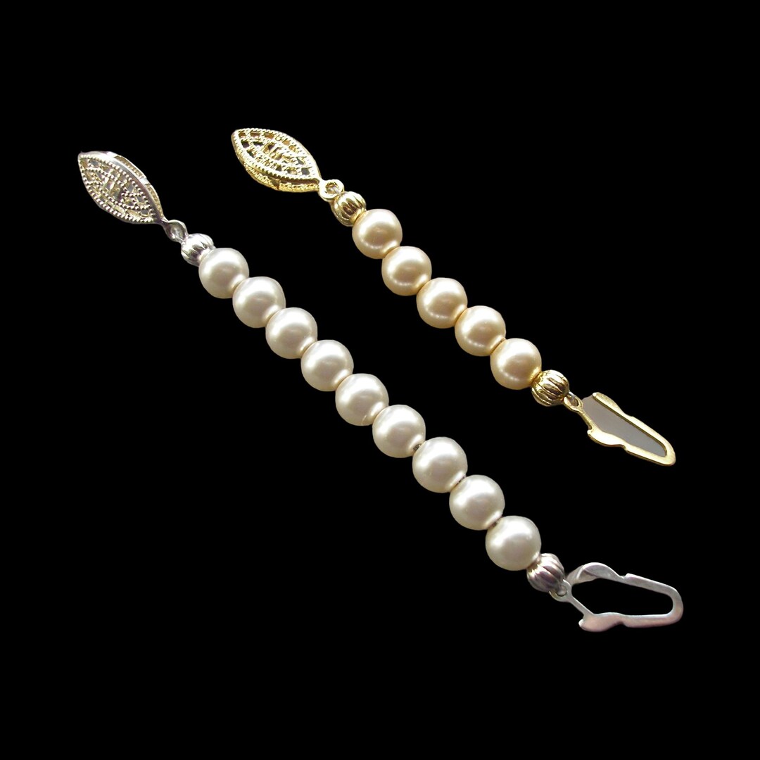 Pearl Necklace Extender With FISH HOOK Clasp, Pearl Extender, Necklace ...