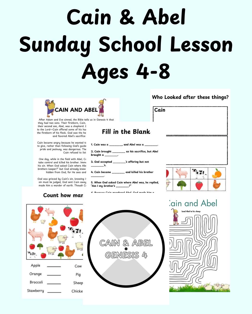 Cain and Abel Sunday School Lesson - Etsy