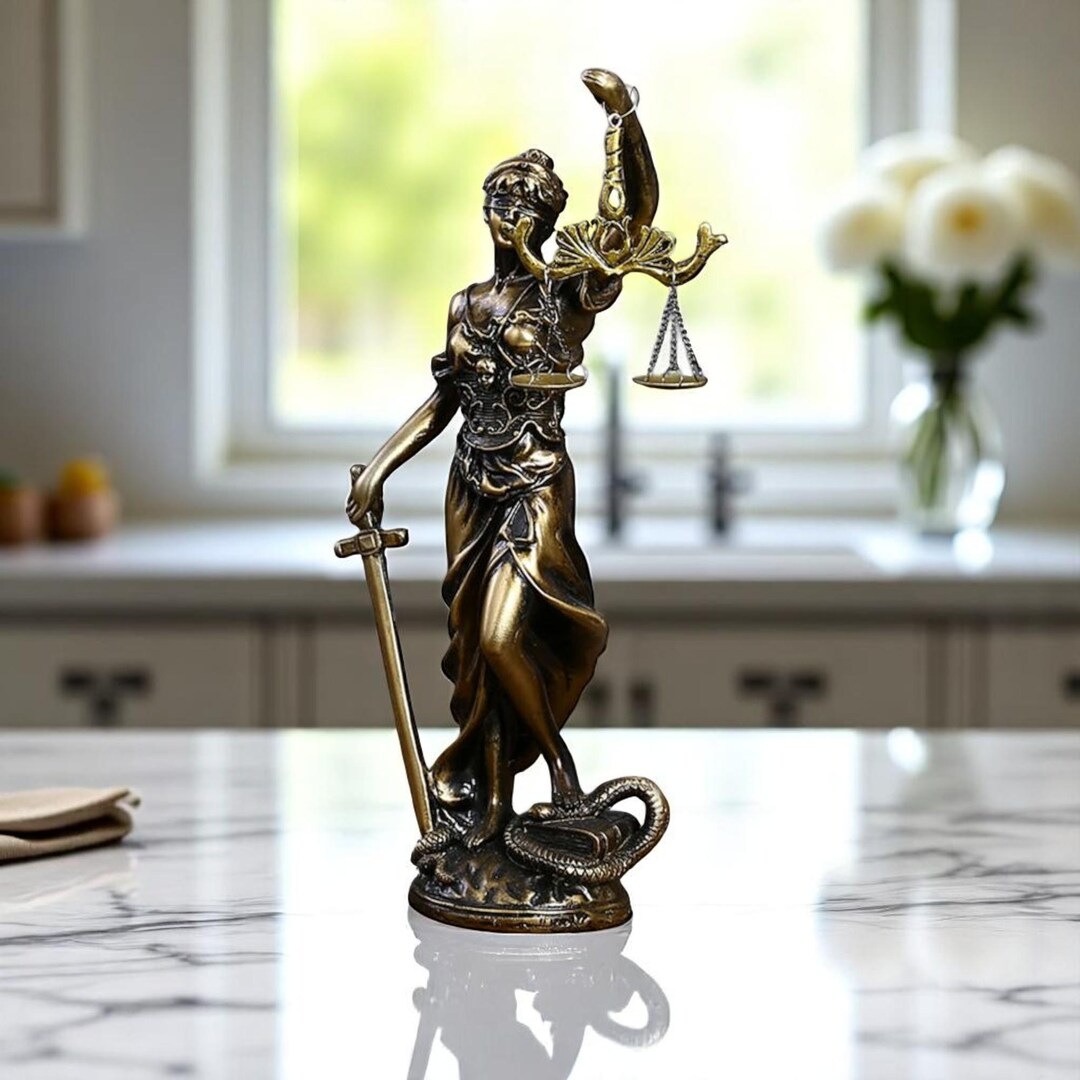 Lady Justice Statue: Resin Legal Goddess Ornament, Law Office Decor - Etsy