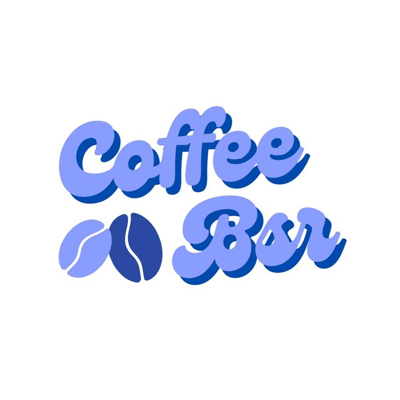 Retro Cute Cafe Logo Editable Templates, DIY Coffee Logo, Printable ...
