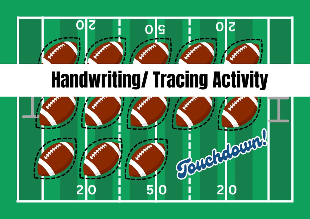 Touchdown Tracing Activity, Fine Motor Pre-writing OT Printable, Pencil ...