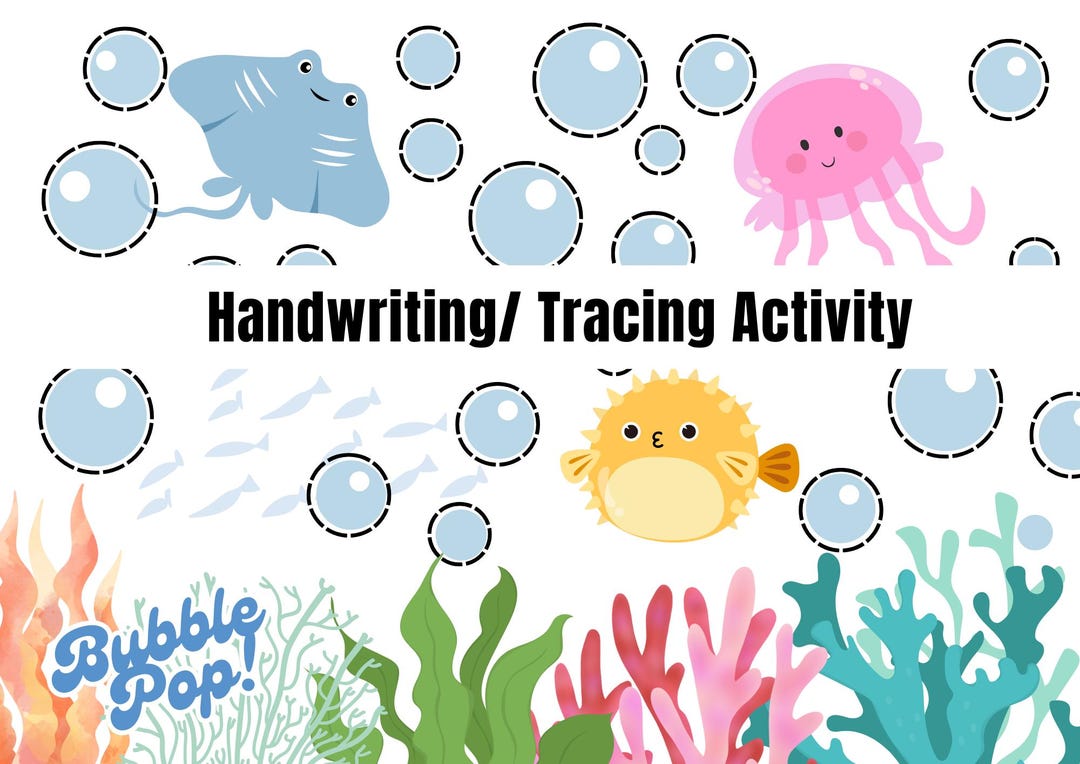 Bubble Pop Tracing Activity, Fine Motor Pre-writing OT Printable ...