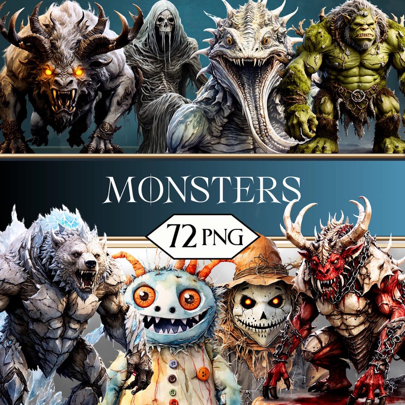 Monster Graphics - Etsy