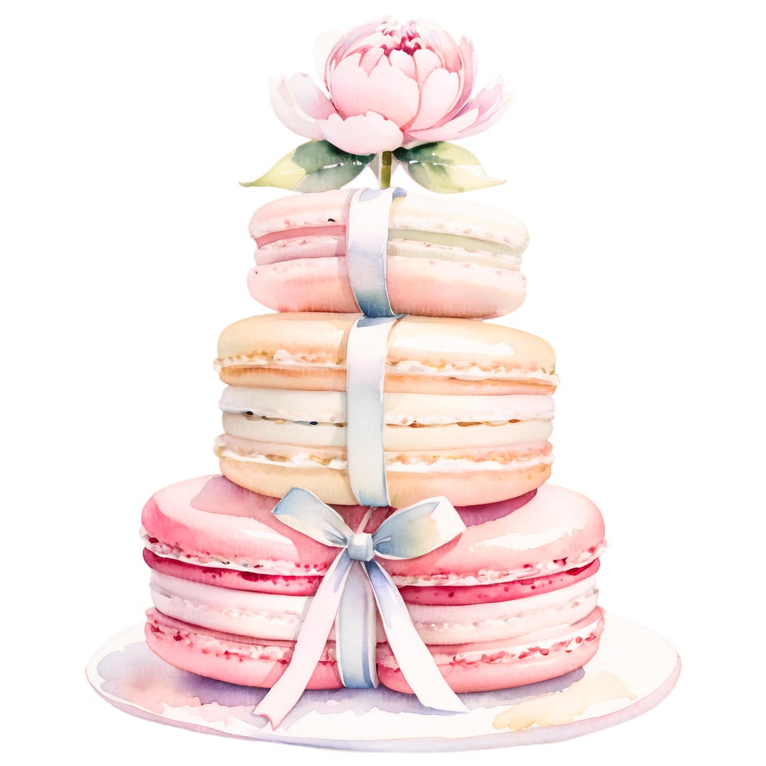 12 Macaroon Tower PNG Clipart • Macaroons Scrapbook Graphics for POD ...