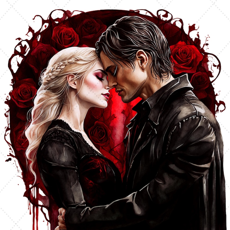 Dark Romance PNG Clipart Bundle • Gothic Love Fantasy Scrapbook ...