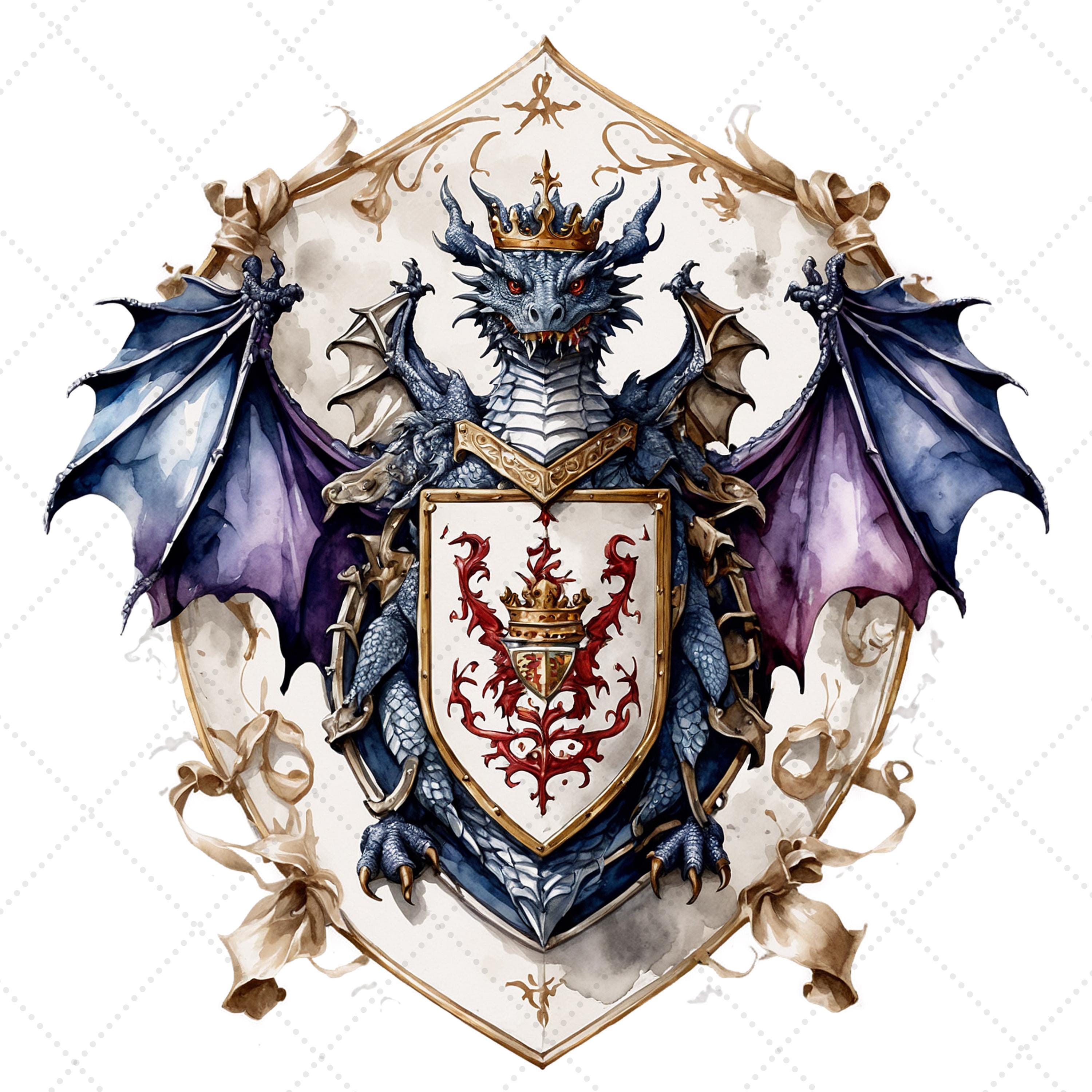 Medieval Crests PNG Clipart Bundle • Castlecore Fantasy Scrapbook ...