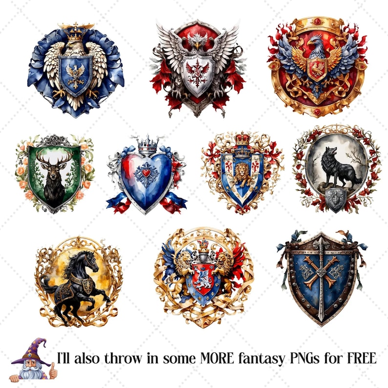 MEGA Medieval PNG Clipart Bundle • Castlecore Knights Fantasy Scrapbook ...