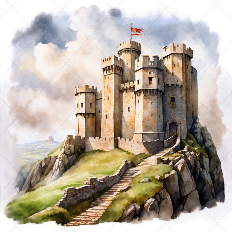 Medieval Castle PNG Clipart Bundle • Castlecore Fantasy Scrapbook ...