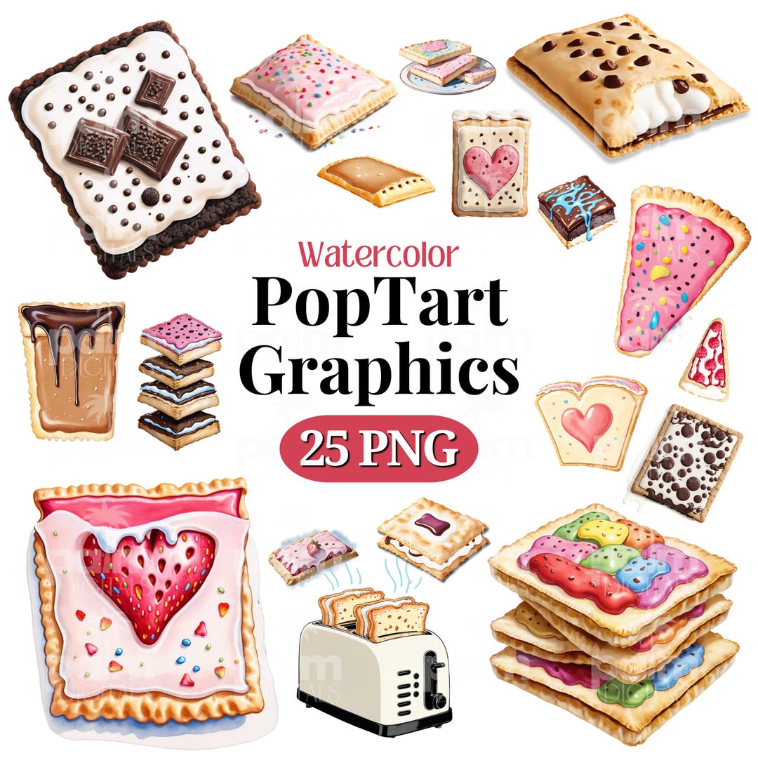 Poptart PNG SVG Clipart • Pop Tart Scrapbook Graphics for POD ...