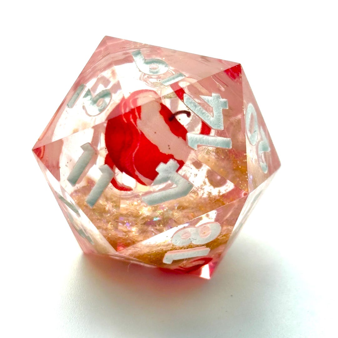 Red Apple Dice Liquid Core Dnd Dice Set, Sharp Edge D&D Dice Full Set ...