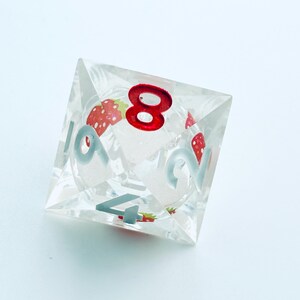 Strawberry Dice Liquid Core Dnd Dice Set, Sharp Edge D&D Dice Full Set ...