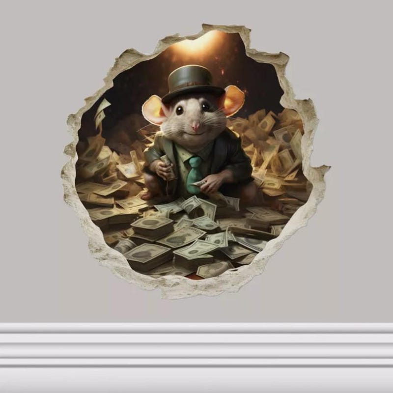 Mouse Hole Wall Decal - Etsy