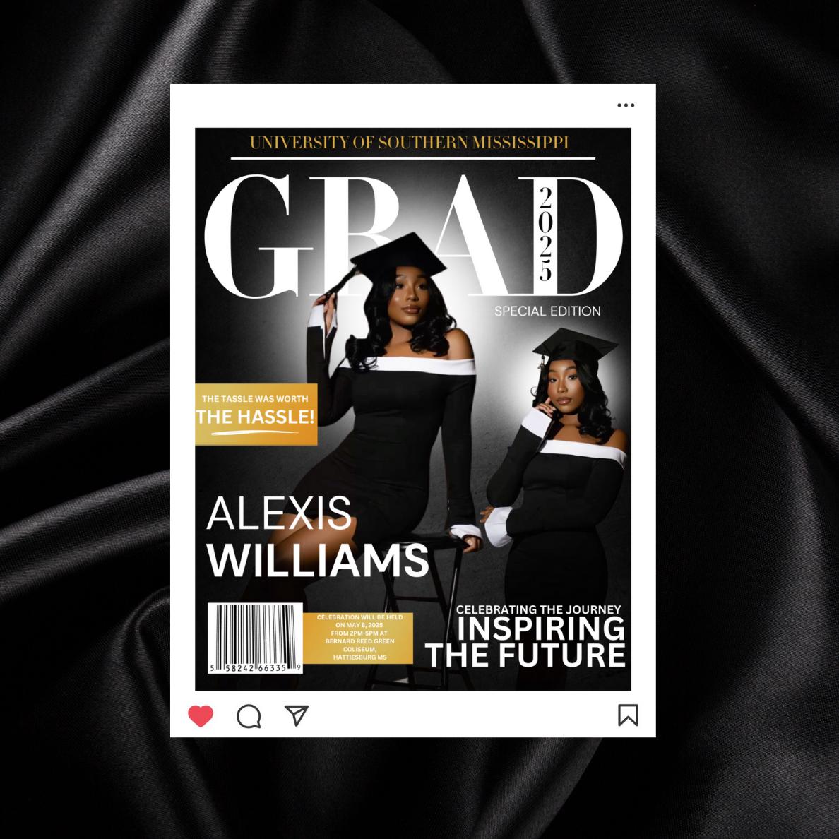 Graduation Customizable Template Magazine Graduate Invitation - Etsy