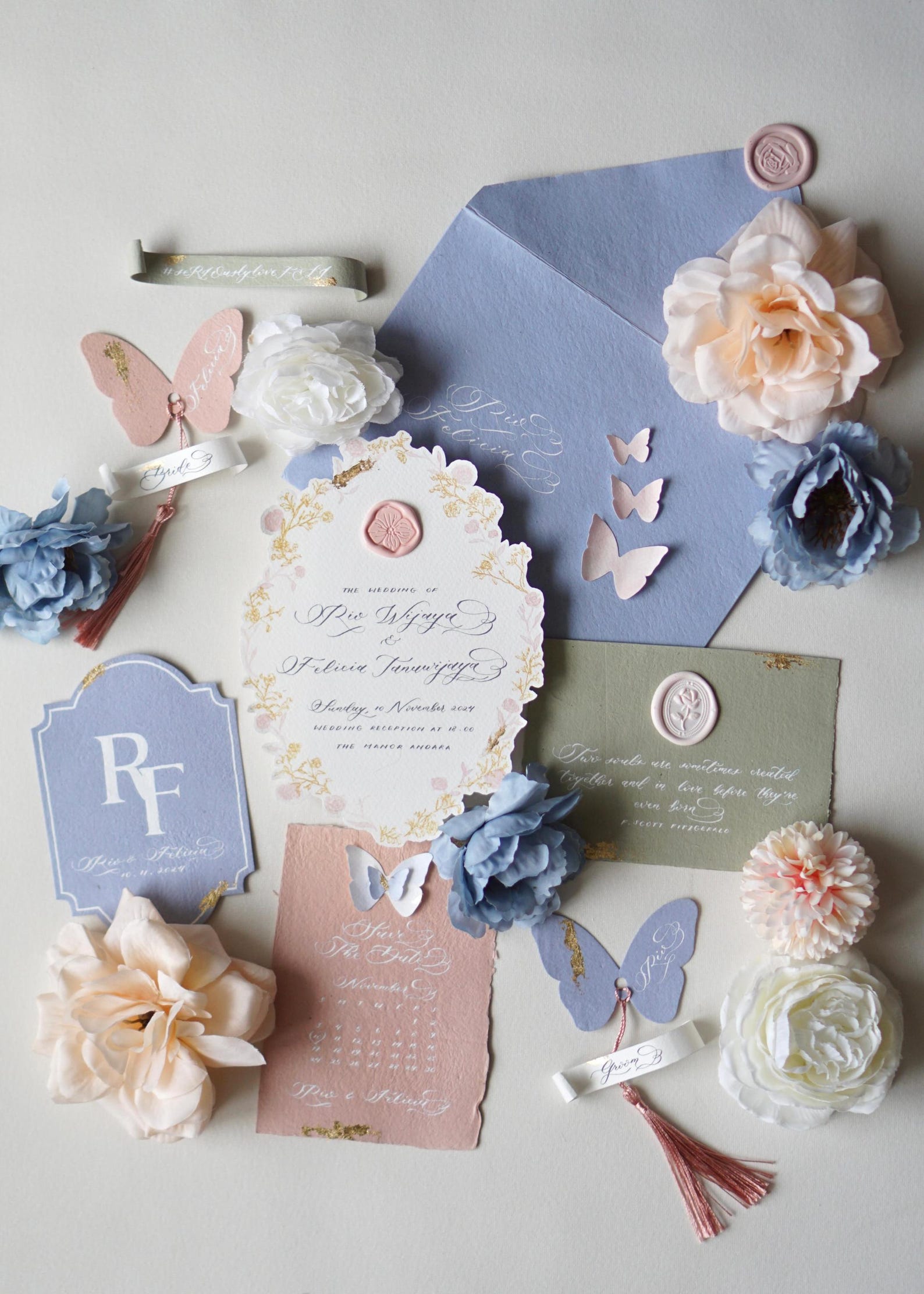 Ruby Package (wedding Calligraphy Keepsake) Vow Letters Wedding ...