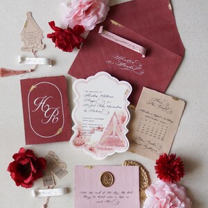 Ruby Package (wedding Calligraphy Keepsake) Vow Letters Wedding ...