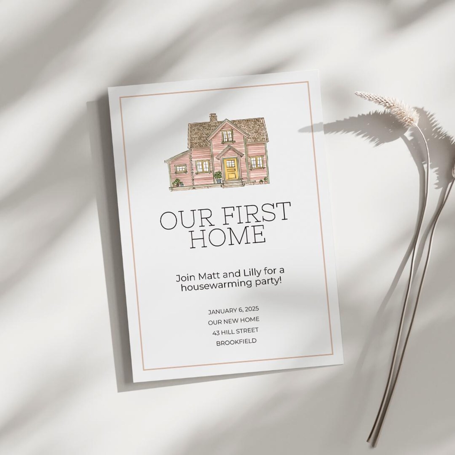 Editable House Warming Invitation, House Warming Party, Modern ...