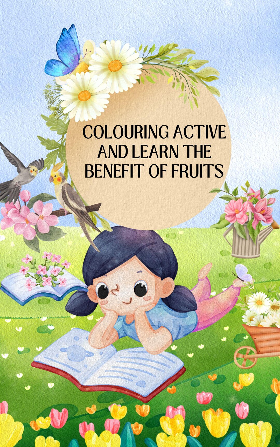 Colouring Active and Learn Benefits of Fruits - Etsy