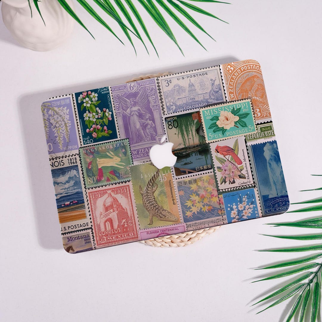 Vintage Stamps,macbook Hard Matte Protective Case MacBook Air11/13/15 ...