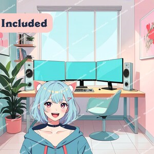 Cute Pngtuber Model – Premade Anime Character With 4 Expressions ...