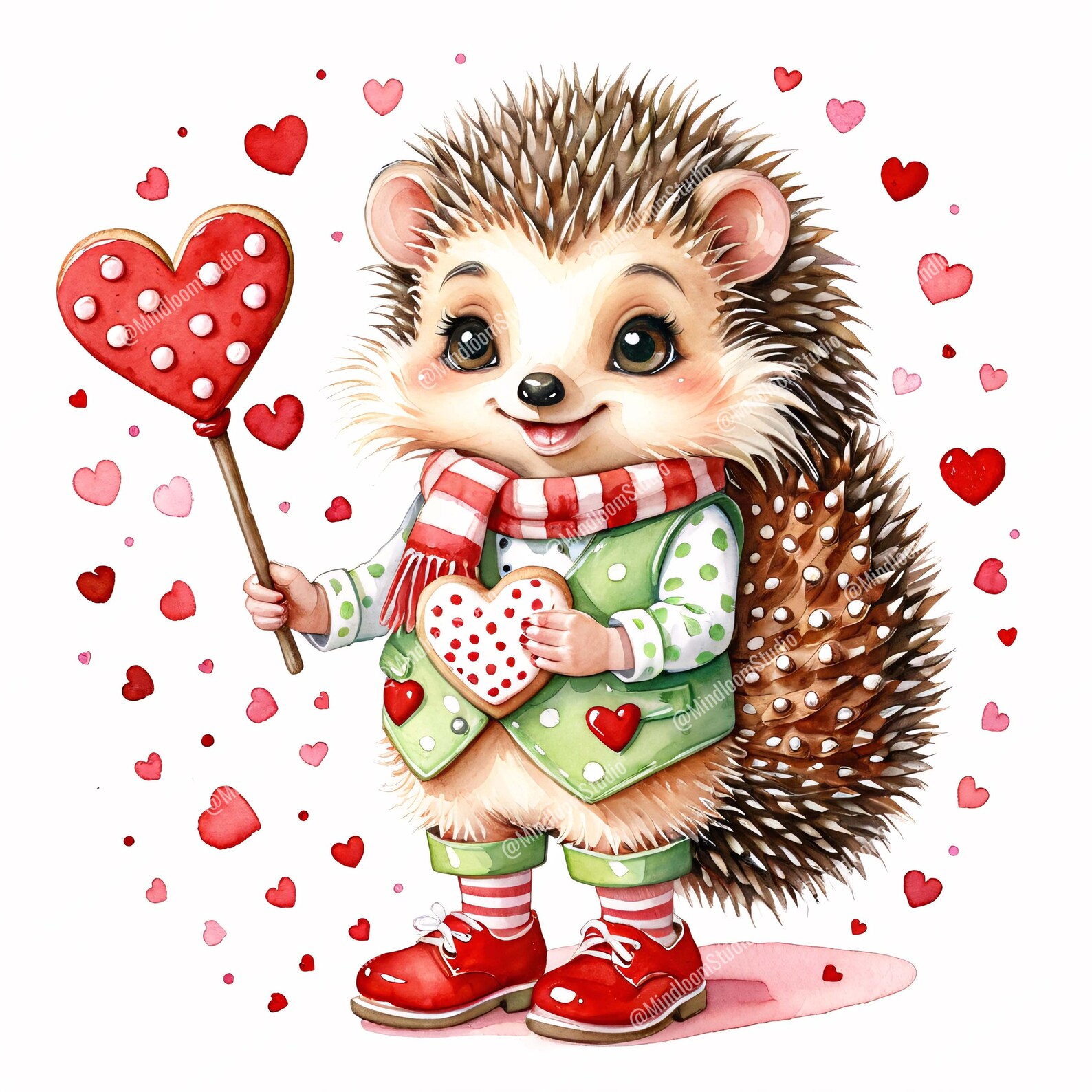 Cute Animals Valentines Clipart, Kids Valentine, Whimsical Valentine’s ...
