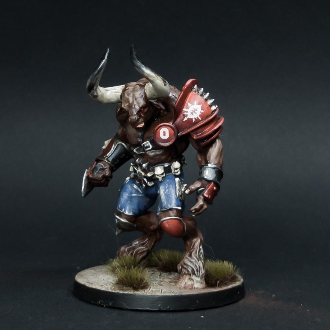 Minotaur, Bloodbowl, Hand Painted D&D Miniature - Etsy