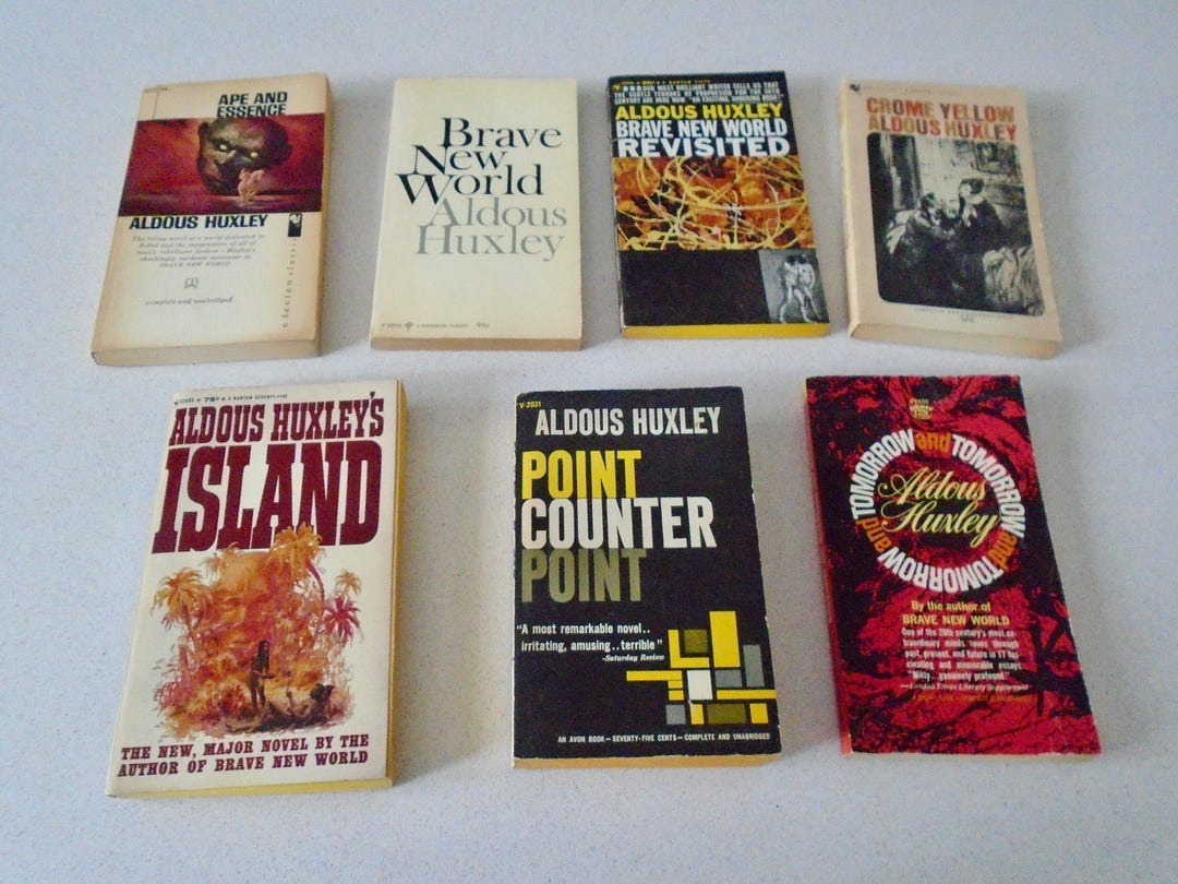 7 Aldous Huxley Lot Brave New World Ape and Essence Crome Yellow Island ...