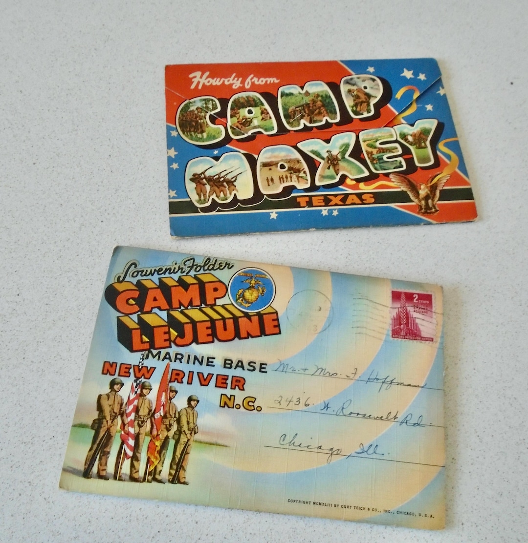 1940s WWII Era Camp Lejeune Marine Base New River North Carolina & Camp ...