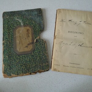 Antique 1899 1900 Handwritten Ledger. Scandinavian Language. Norwegian ...