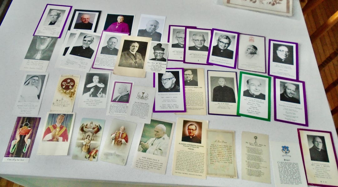 35 Vintage Holy Cards Mass Cards With Priests, Cardinals, and Popes ...