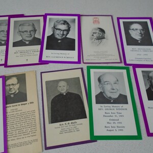 35 Vintage Holy Cards Mass Cards With Priests, Cardinals, and Popes ...