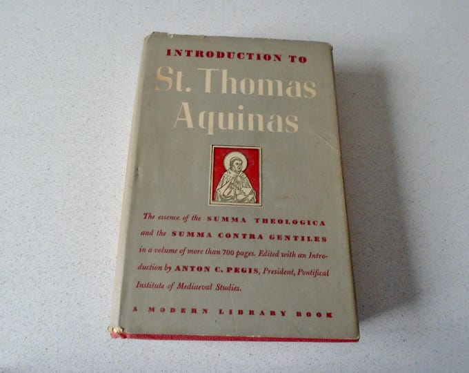 Introduction to St. Thomas Aquinas Modern Library Catholic Classic - Etsy