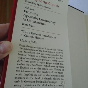 History of the Church Hubert Jedin, Editor Volume I II III IV Catholic ...
